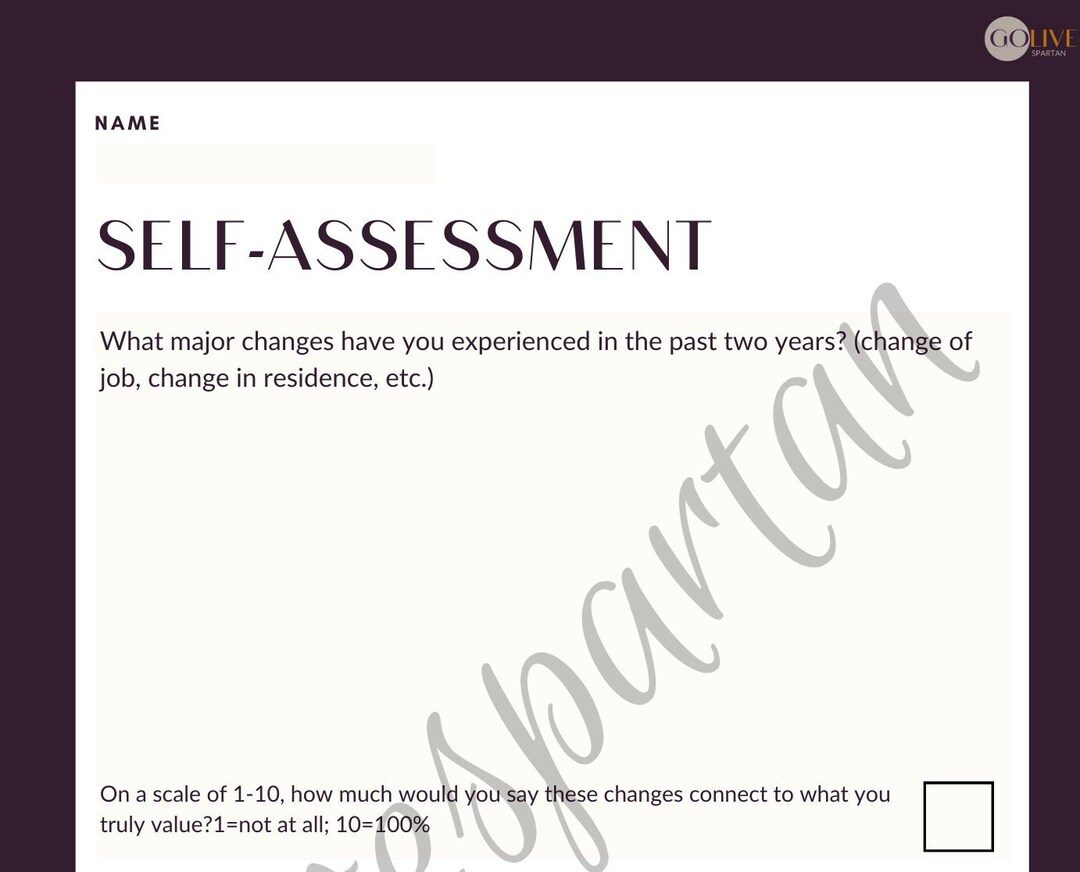 Canva Template & PDF | Self-assessment for Business Growth | Personal ...