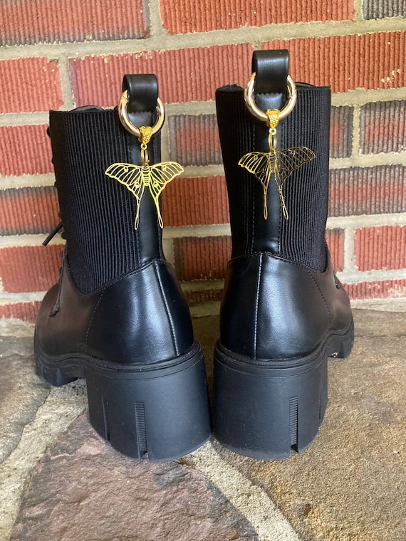 Luna Moth Butterfly Doc Marten Charms Set of Two. Grunge Shoe - Etsy
