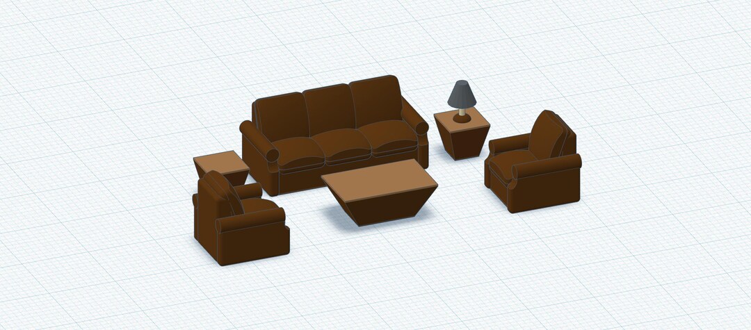 HO Scale Living Room Furniture for Model Train Layout - Etsy