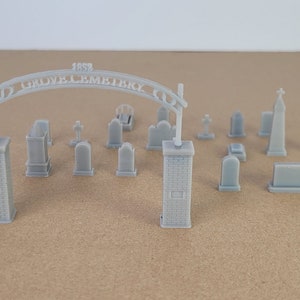 HO Scale Cemetery for Model Train Layout - Etsy