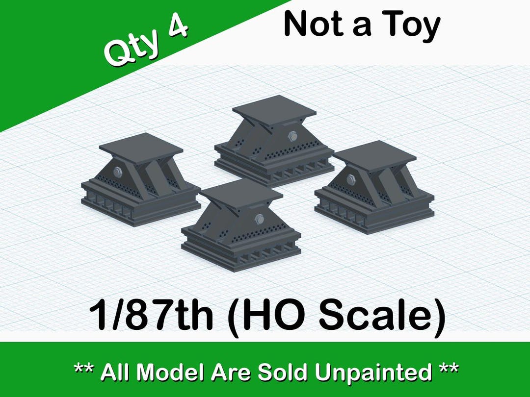 HO Scale Bridge Shoes for Model Train Layout (qty 4) - Etsy