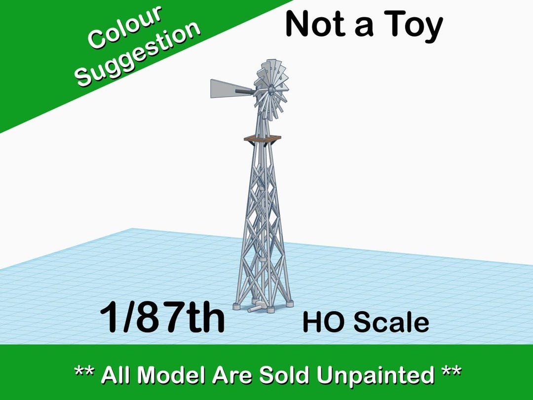 HO Scale Windmill for Model Train Layout - Etsy