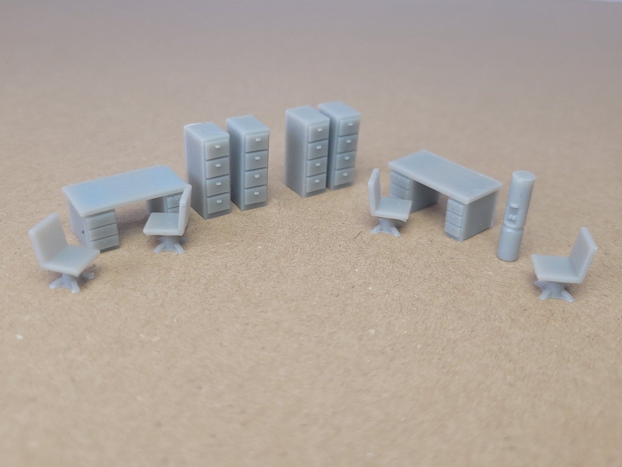 HO Scale Office Furniture for Model Train Layout - Etsy