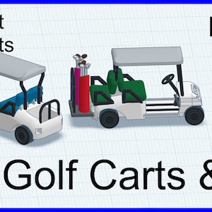 HO Scale Golf Carts and Bags for Model Train Layout - Etsy