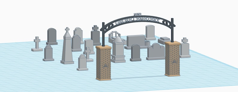 HO Scale Cemetery for Model Train Layout - Etsy
