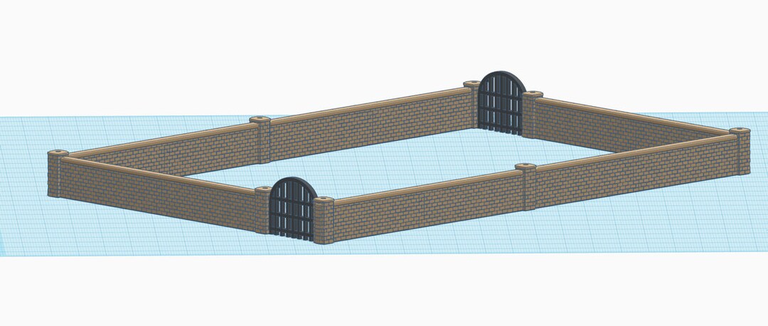 HO Scale Brick Property Wall & Gates for Model Train Layout - Etsy