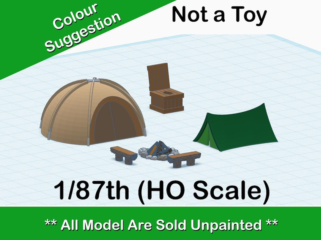 HO Scale Campsite for Model Train Layout - Etsy