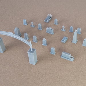 HO Scale Cemetery for Model Train Layout - Etsy