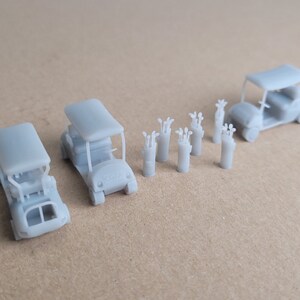 HO Scale Golf Carts and Bags for Model Train Layout - Etsy