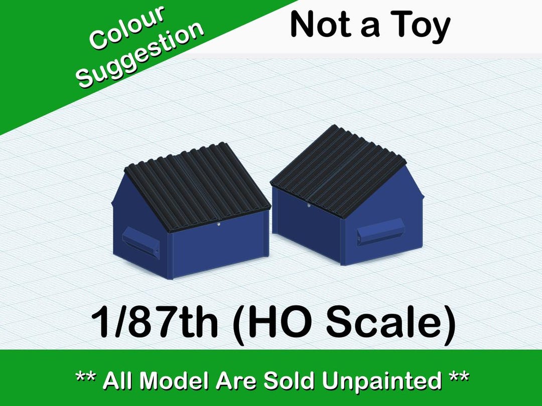 HO Scale Garbage Dumpster for Model Train Layout (qty 2) - Etsy