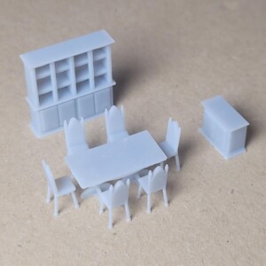 HO Scale Dining Room Furniture for Model Train Layout - Etsy