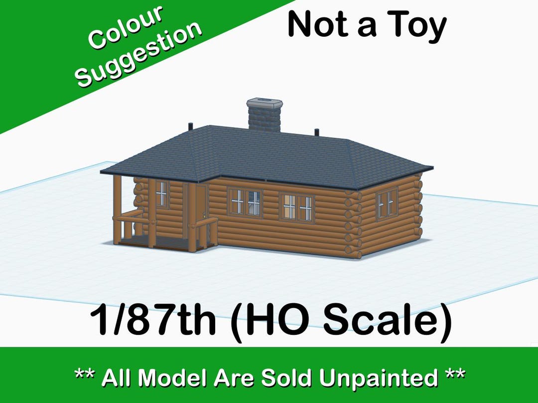 HO Scale Log Cabin / Cottage for Model Train Layout - Etsy