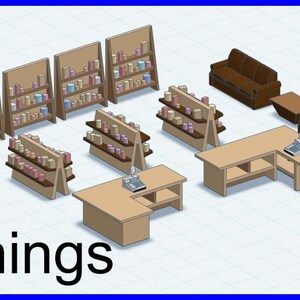 HO Scale Retail Store Furnishings for Model Train Layout - Etsy