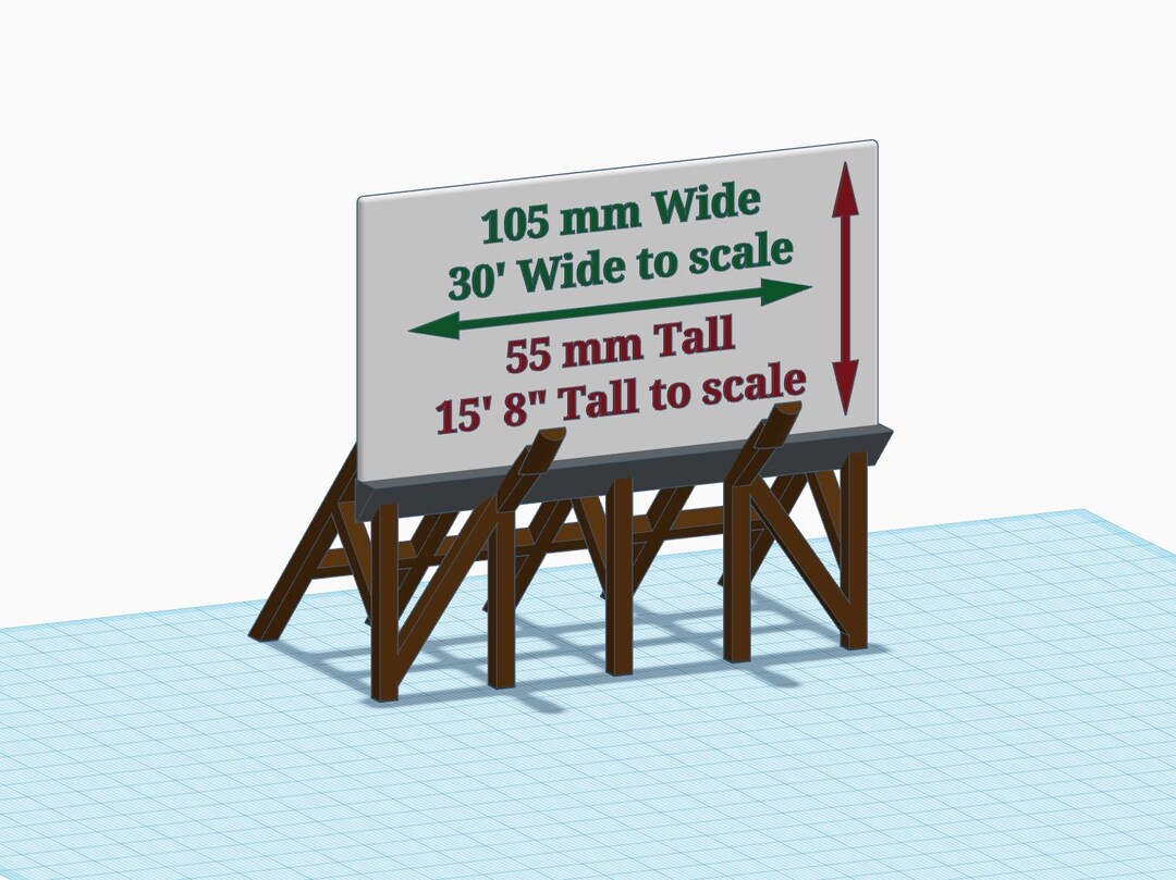 HO Scale Lighted Billboard Sign for Model Train Layout - Etsy Australia