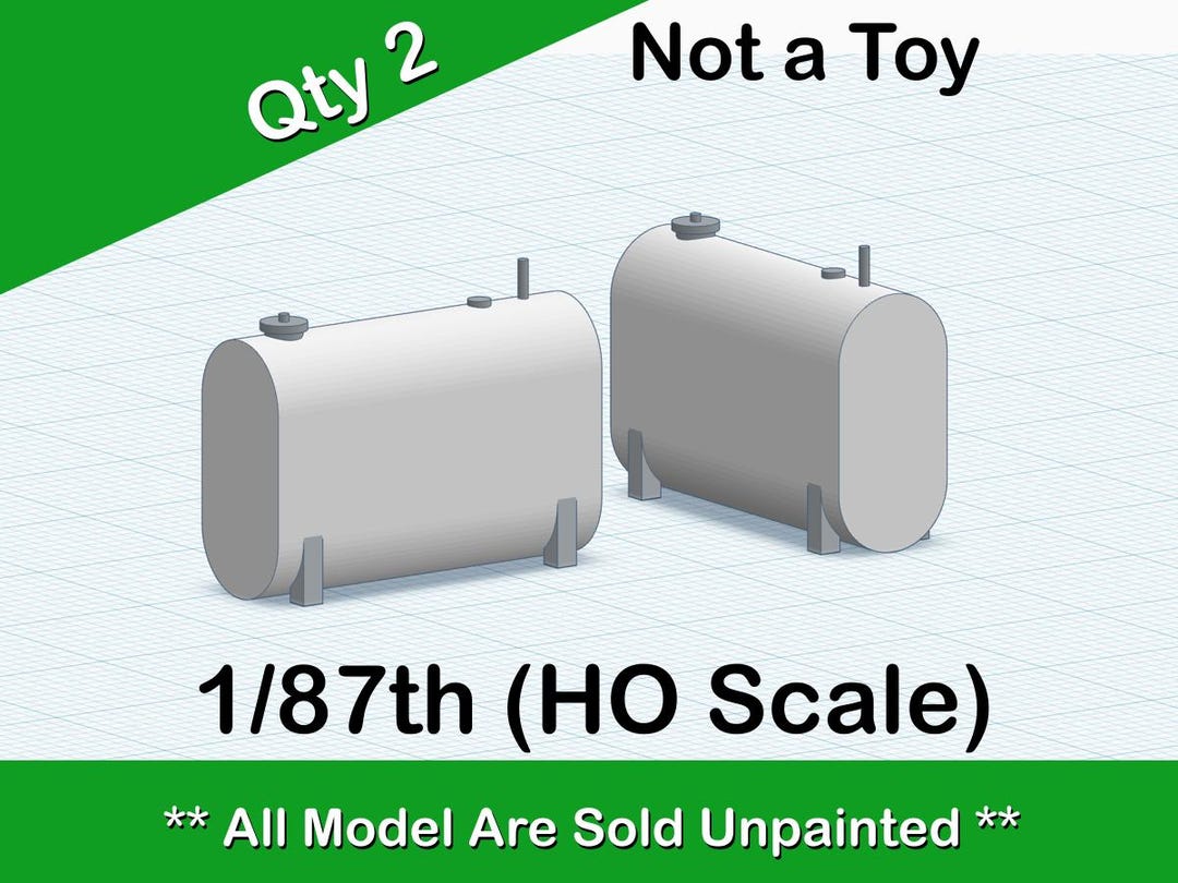 HO Scale Heating Oil Tanks for Model Train Layout (qty 2) - Etsy
