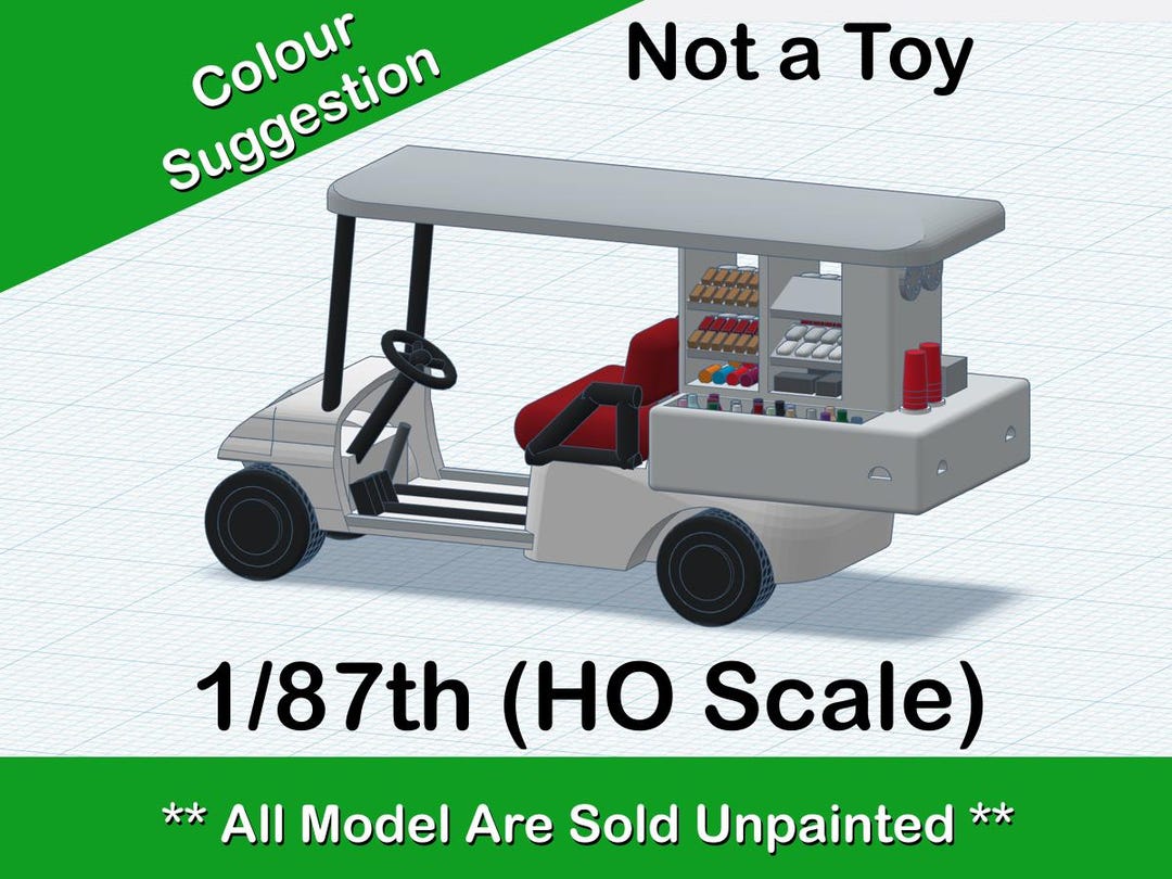HO Scale Golf Beverage Cart for Model Train Layout - Etsy