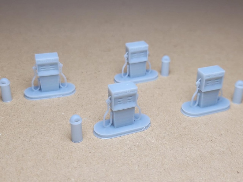 HO Scale Gas Pumps & Garbage Cans for Model Train Layout - Etsy
