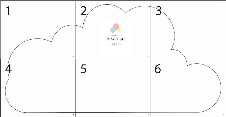 5ft Moon and Clouds Digital Template for Building Backdrops for Party ...