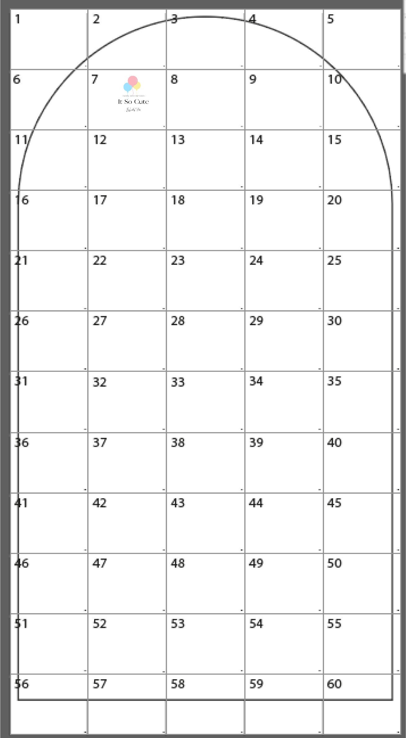 Digital Arch Wall Stencil Half Circle Backdrop Stencil - Etsy