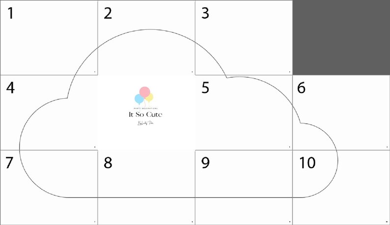 5ft Moon and Clouds Digital Template for Building Backdrops for Party ...