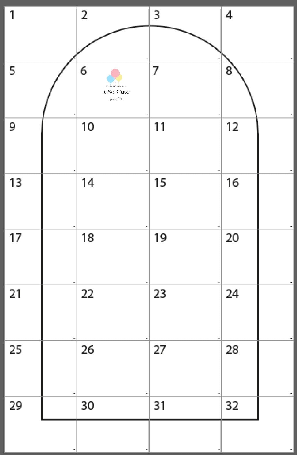 Digital Arch Wall Stencil Half Circle Backdrop Stencil - Etsy