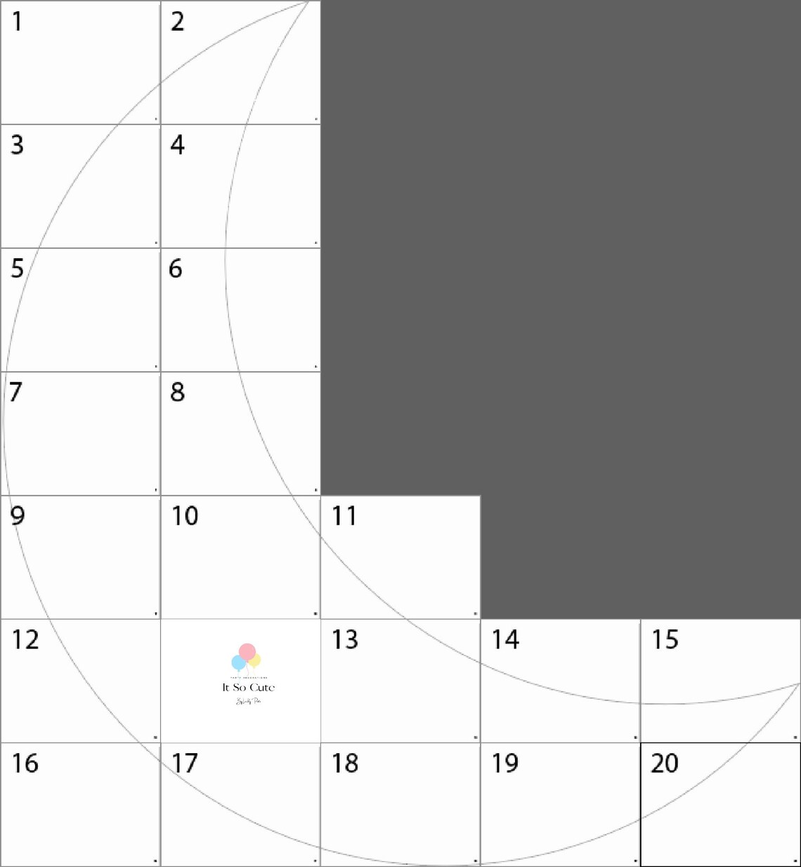 5ft Moon and Clouds Digital Template for Building Backdrops for Party ...