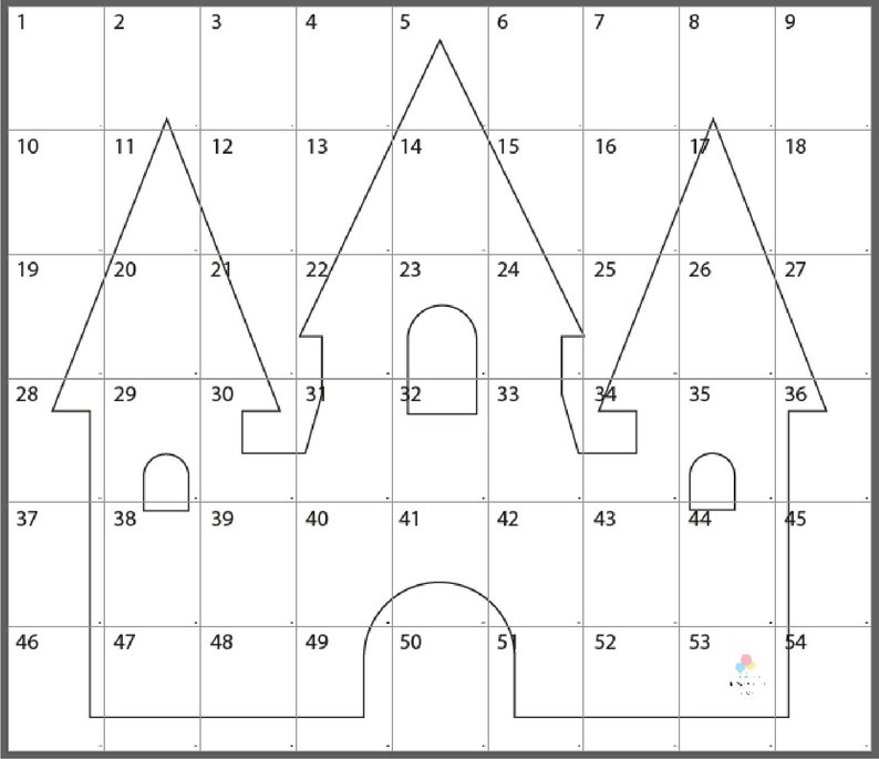 5 Feet CASTLE TEMPLATE to Build Backdrops for Party - Etsy