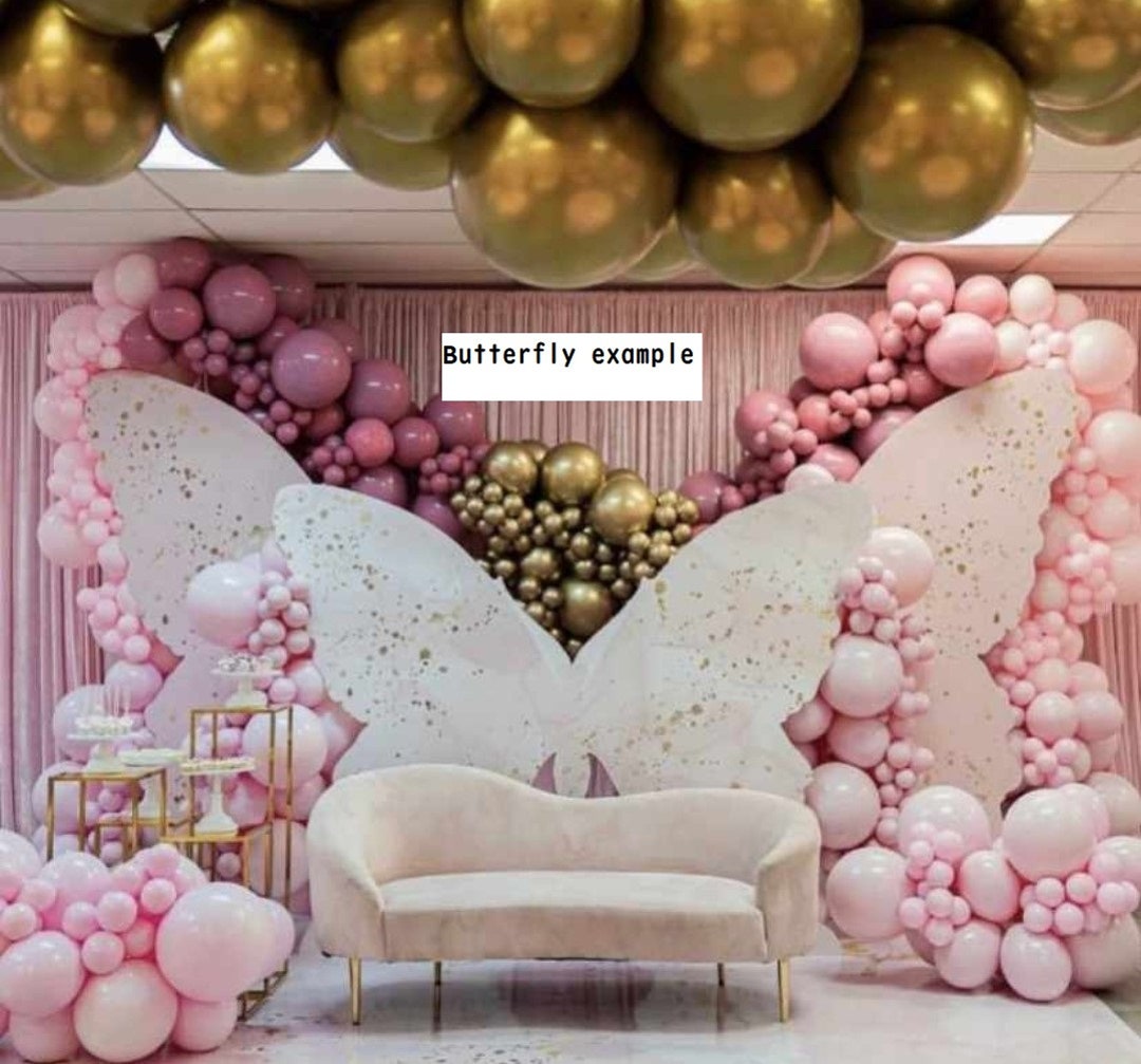 8ft Butterfly Digital Template to Build Backdrops for Party Decorations ...