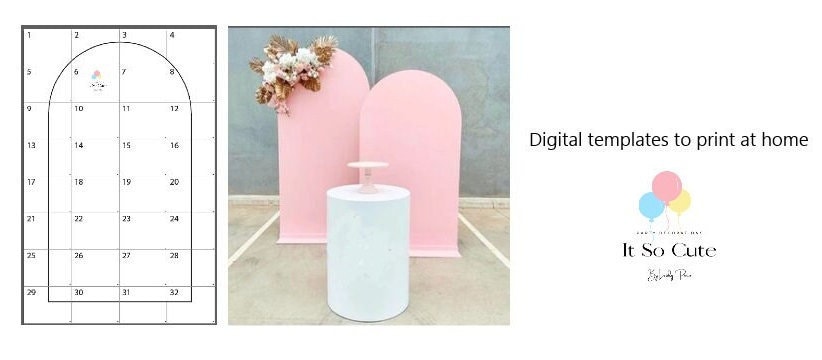 Digital Arch Wall Stencil Half Circle Backdrop Stencil - Etsy