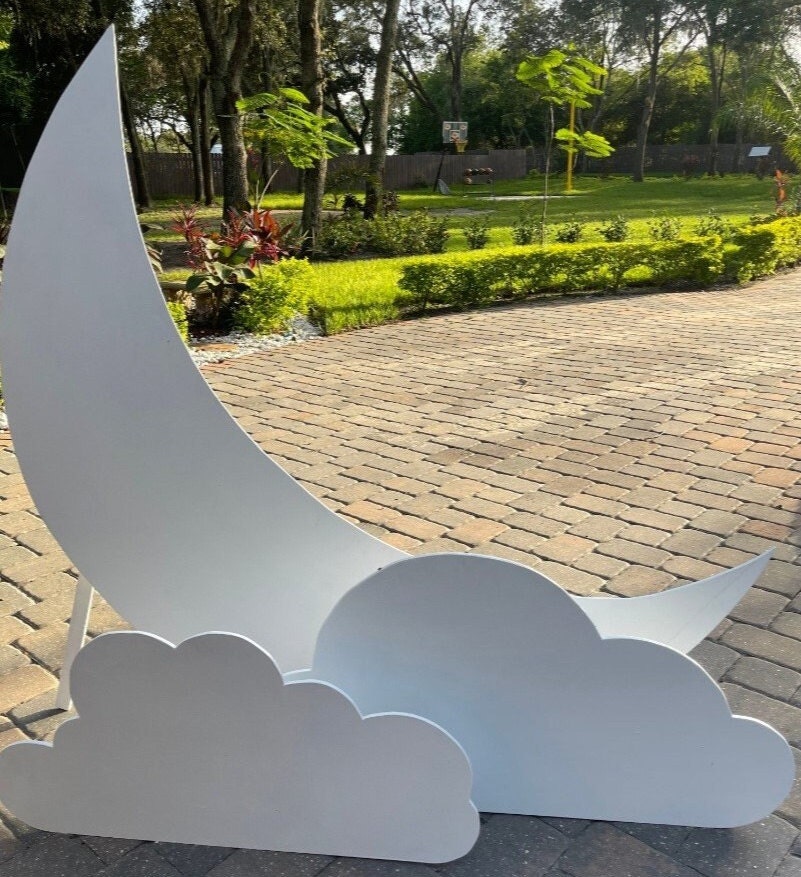 5ft Moon and Clouds Digital Template for Building Backdrops for Party ...
