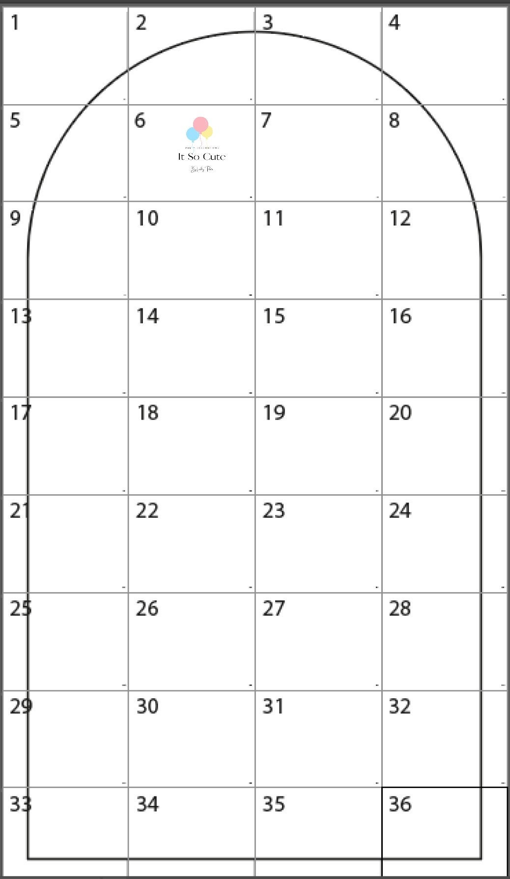 Digital Arch Wall Stencil Half Circle Backdrop Stencil - Etsy