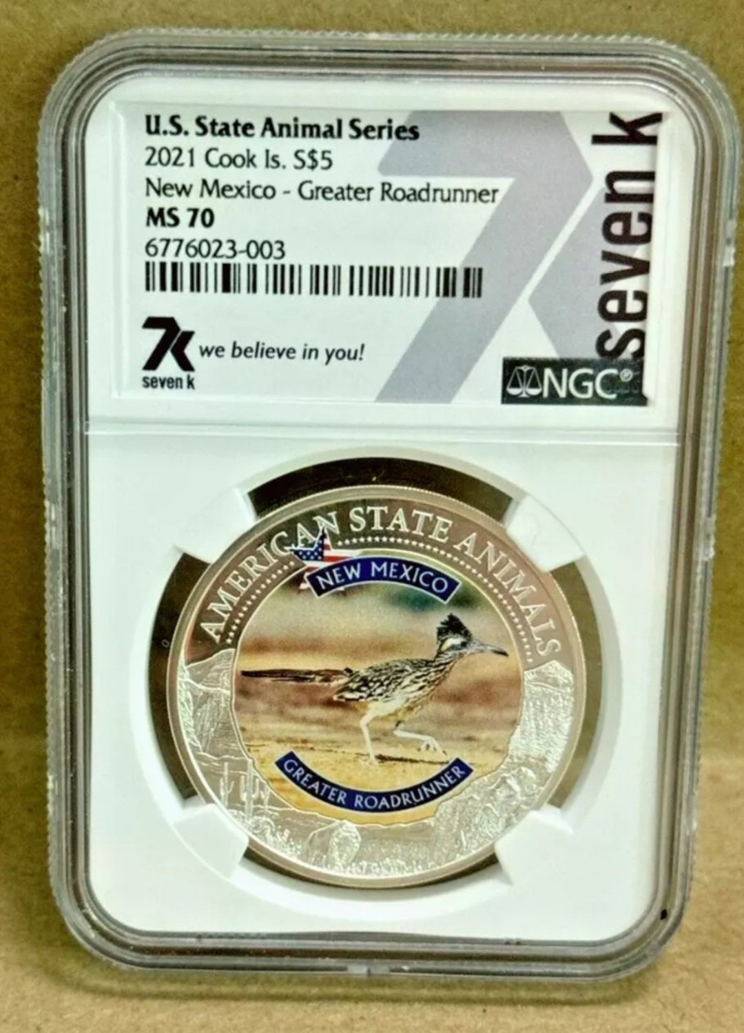 2021 Cook Islands US State Animal Series New Mexico Greater Roadrunner ...
