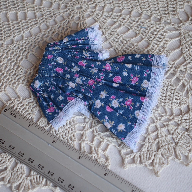 Miniature Dollhouse Dress of Vintage Cotton. Dollhouse Room Accessories ...