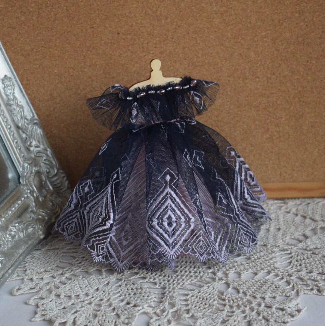1/12th Miniature Dollhouse Dress. Miniature Doll Gown 1:12 Scale ...