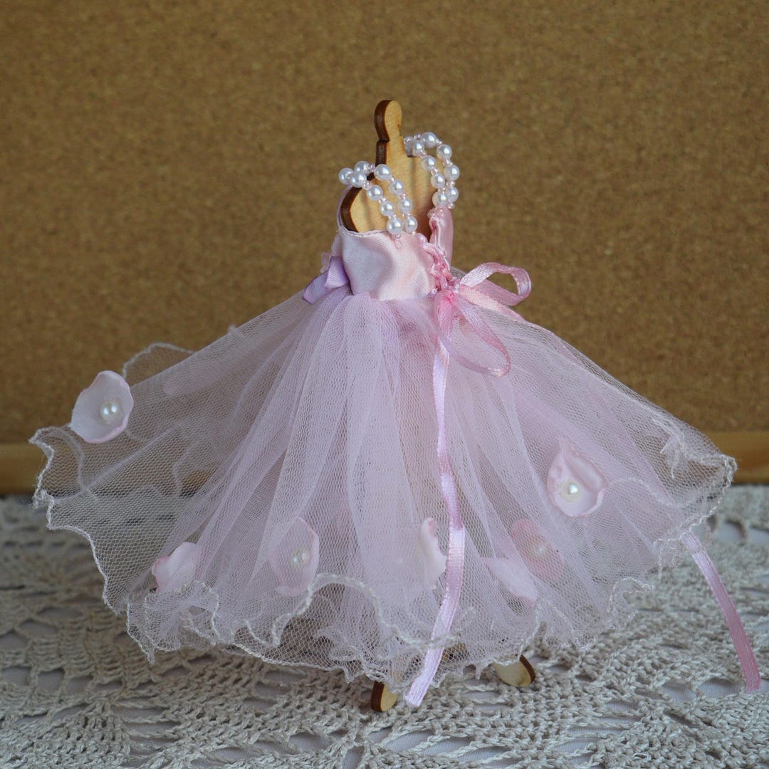 Miniature Dress Dollhouse 1:12 Scale. Beatiful Handmade Gown Mini Doll ...