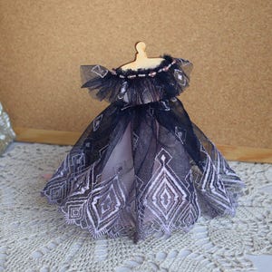 1/12th Miniature Dollhouse Dress. Miniature Doll Gown 1:12 Scale ...