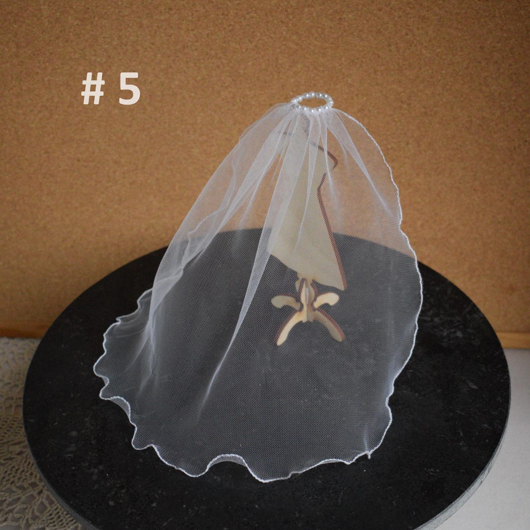Veil Miniature Dollhouse 1/12 Scale. Wedding Veil for Bride Doll ...