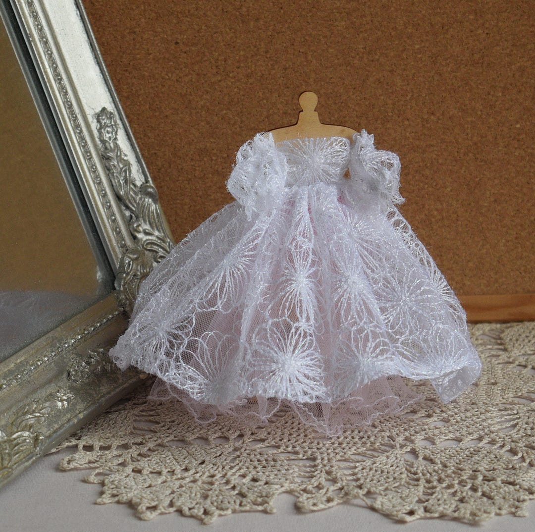 Miniature Doll Dress Dollhouse 1 12 Scale. Miniature Gown. Handmade ...