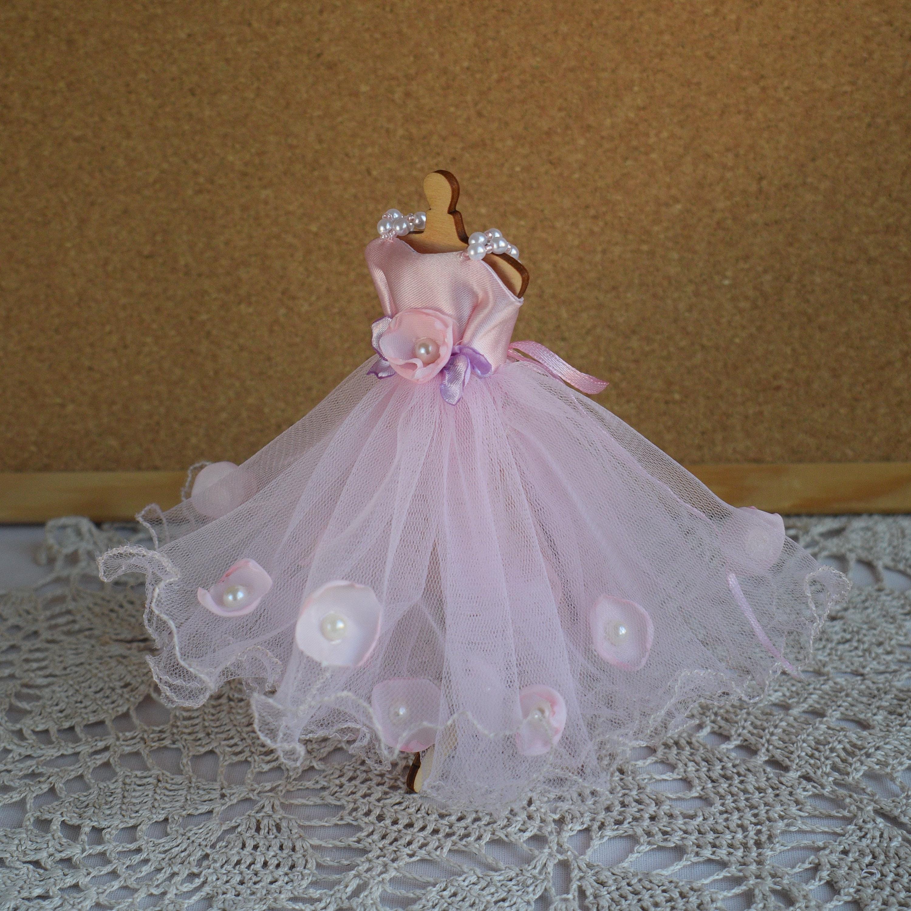 Miniature Dress Dollhouse 1:12 Scale. Beatiful Handmade Gown Mini Doll ...