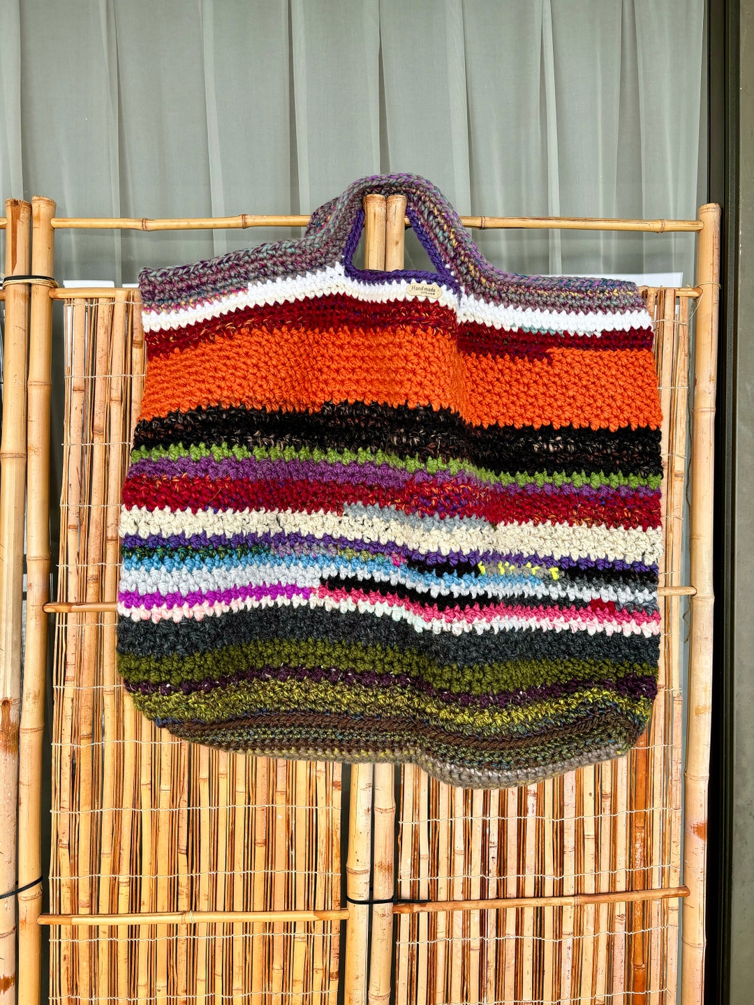 Oversize Scrap Yarn Super Chunky Carry-all Tote | 30" W X 22.25" H ...