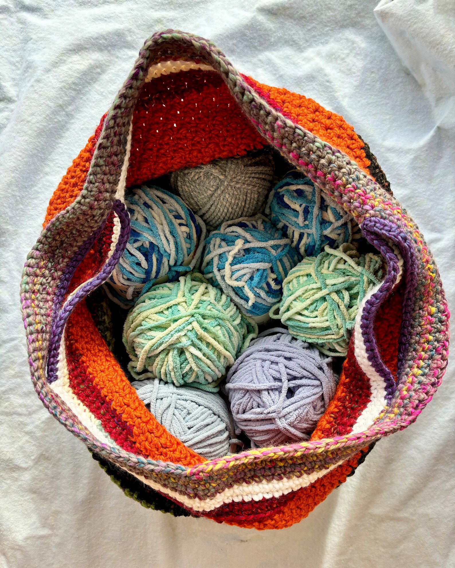 Oversize Scrap Yarn Super Chunky Carry-all Tote 30 W X 22.25 H ...