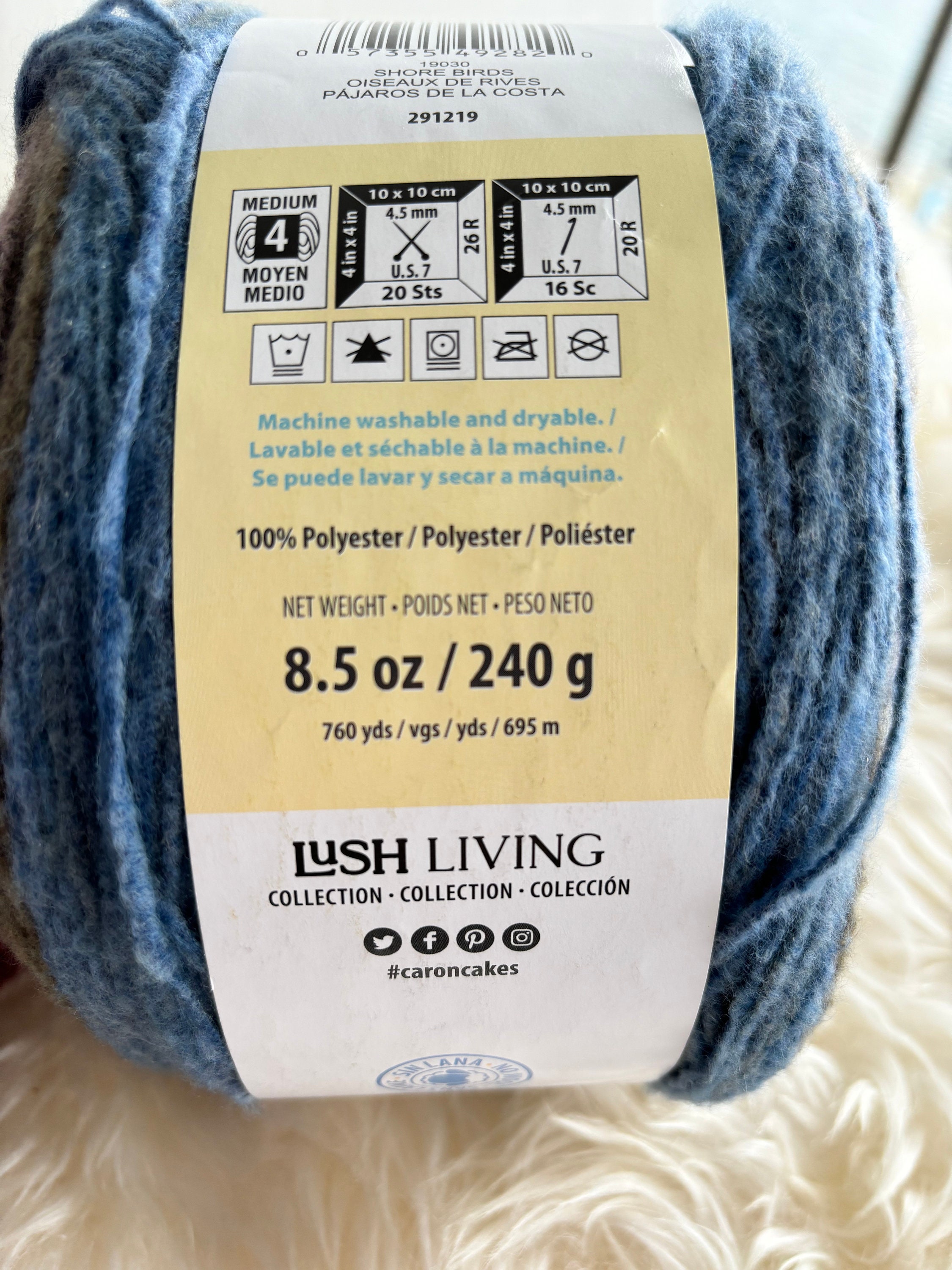 Caron Cloud Cakes Yarn 100% Polyester 8 Oz 720 Yds Medium 4 Various ...
