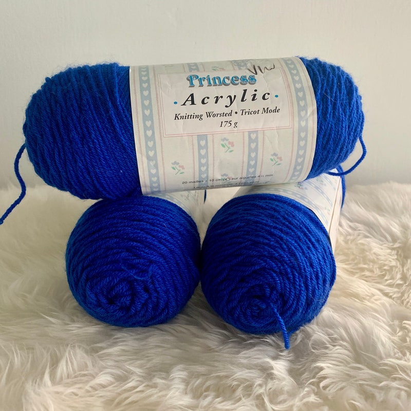 Royal Blue Acrylic Yarn - Etsy