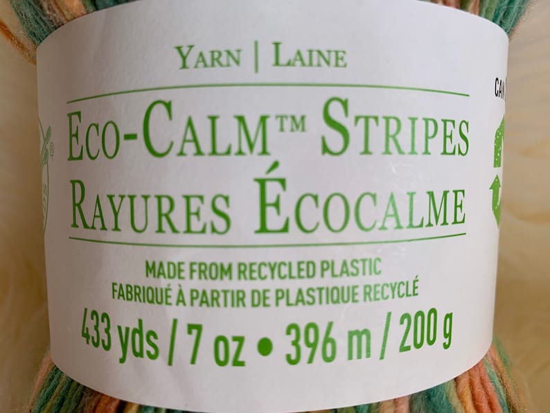 Loops & Threads Eco-calm Stripes Yarn | Recycled | Polyester/acrylic ...