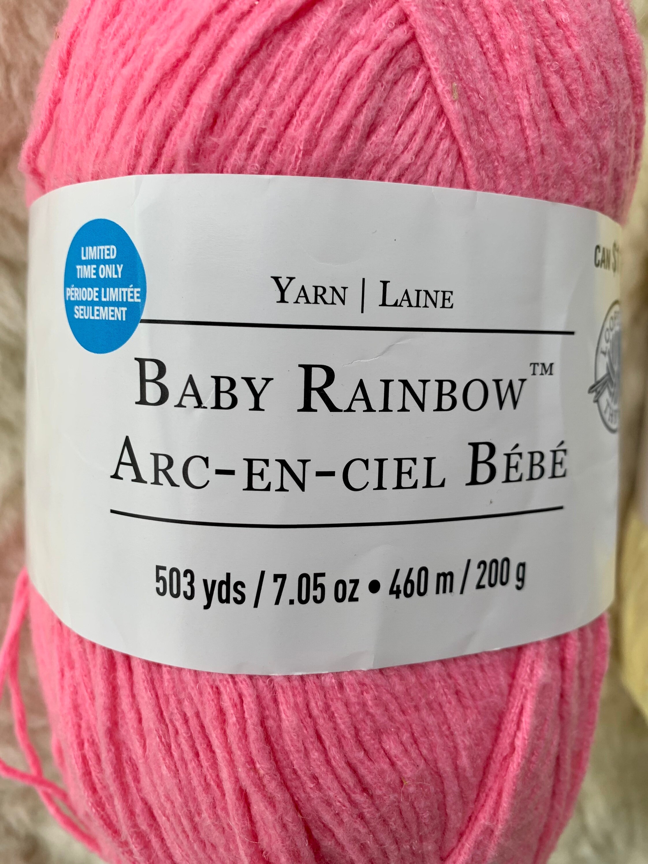 Loops & Threads Baby Rainbow Yarn 7.05 Oz 503 Yds 100% Polyester ...