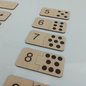 Wooden Number Flashcards, Montessori Match Puzzle, Matching Cards ...