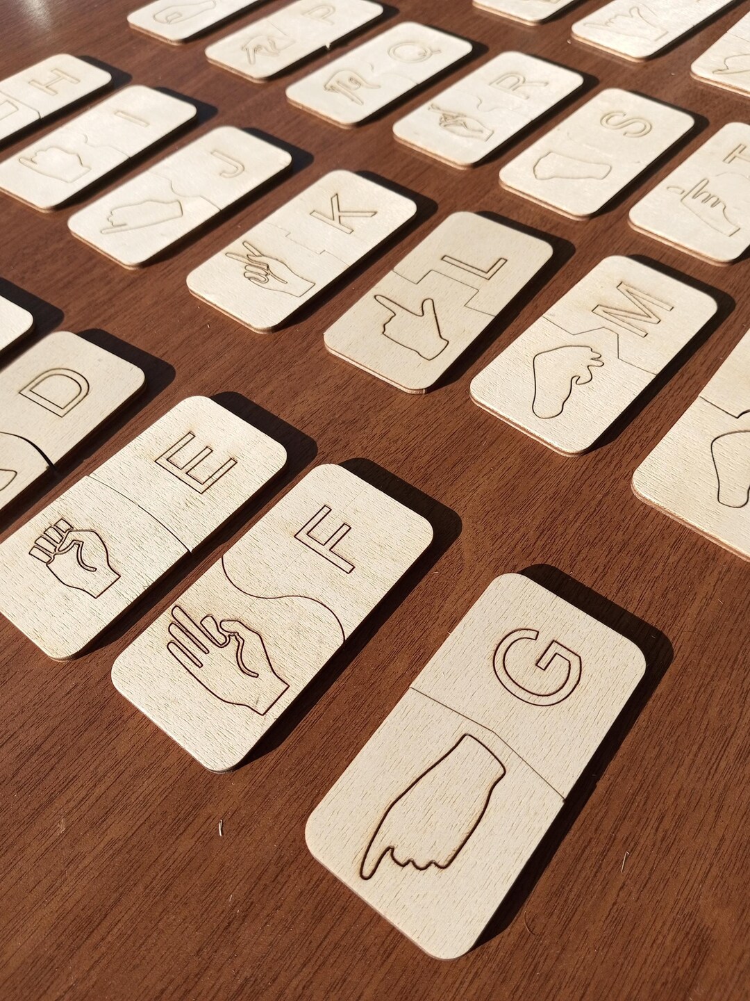 Wooden ASL Alphabet Puzzle – Sign Language Learning Toy for Kids ...