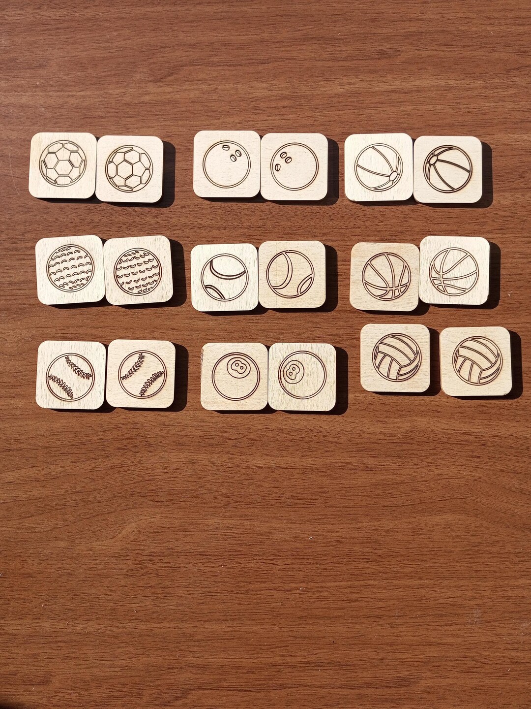 Sports Ball Matching Game, Educational Memory Puzzle, Fun Learning Toy ...