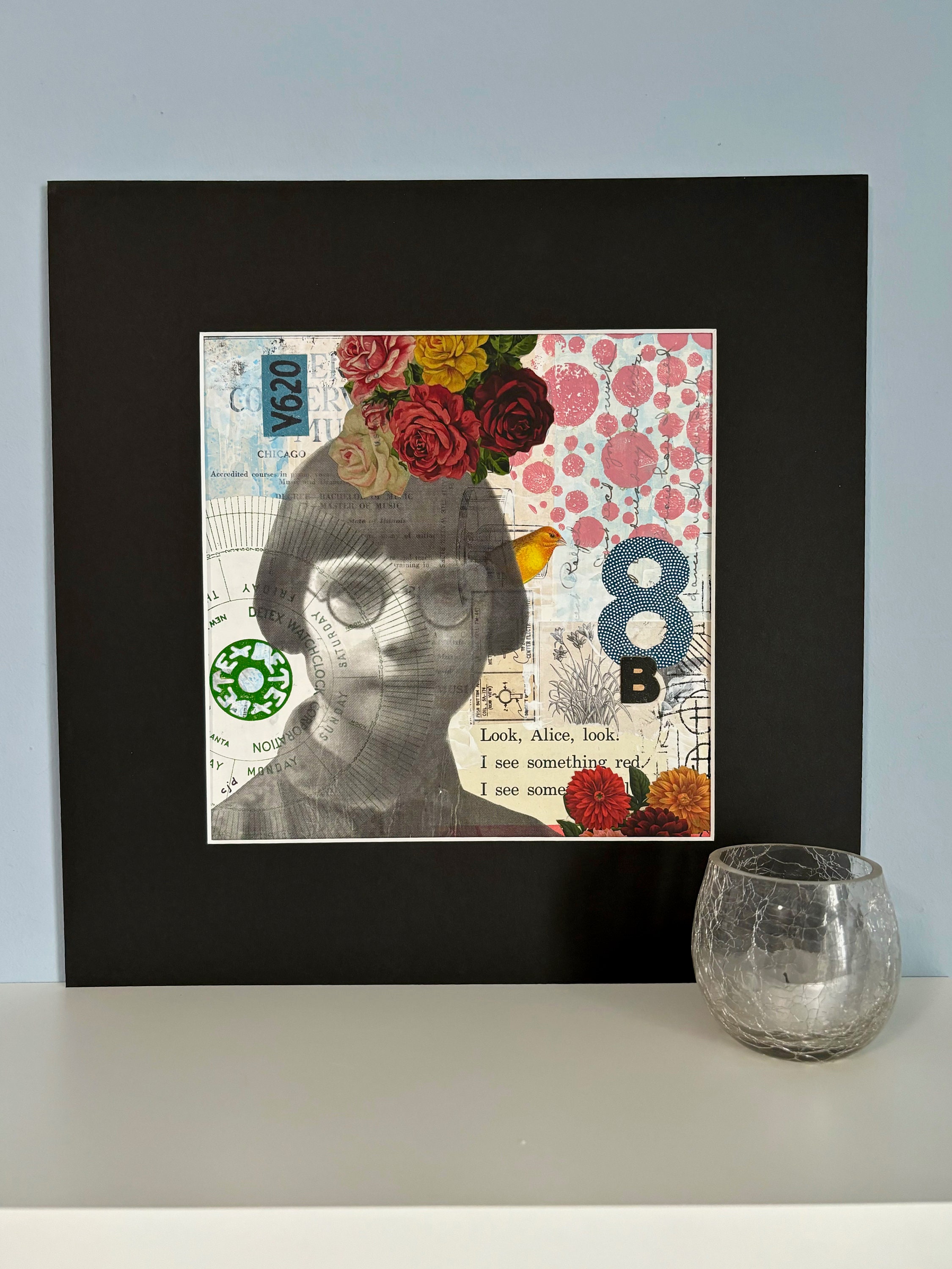Mixed Media Collage: Look Alice - Etsy