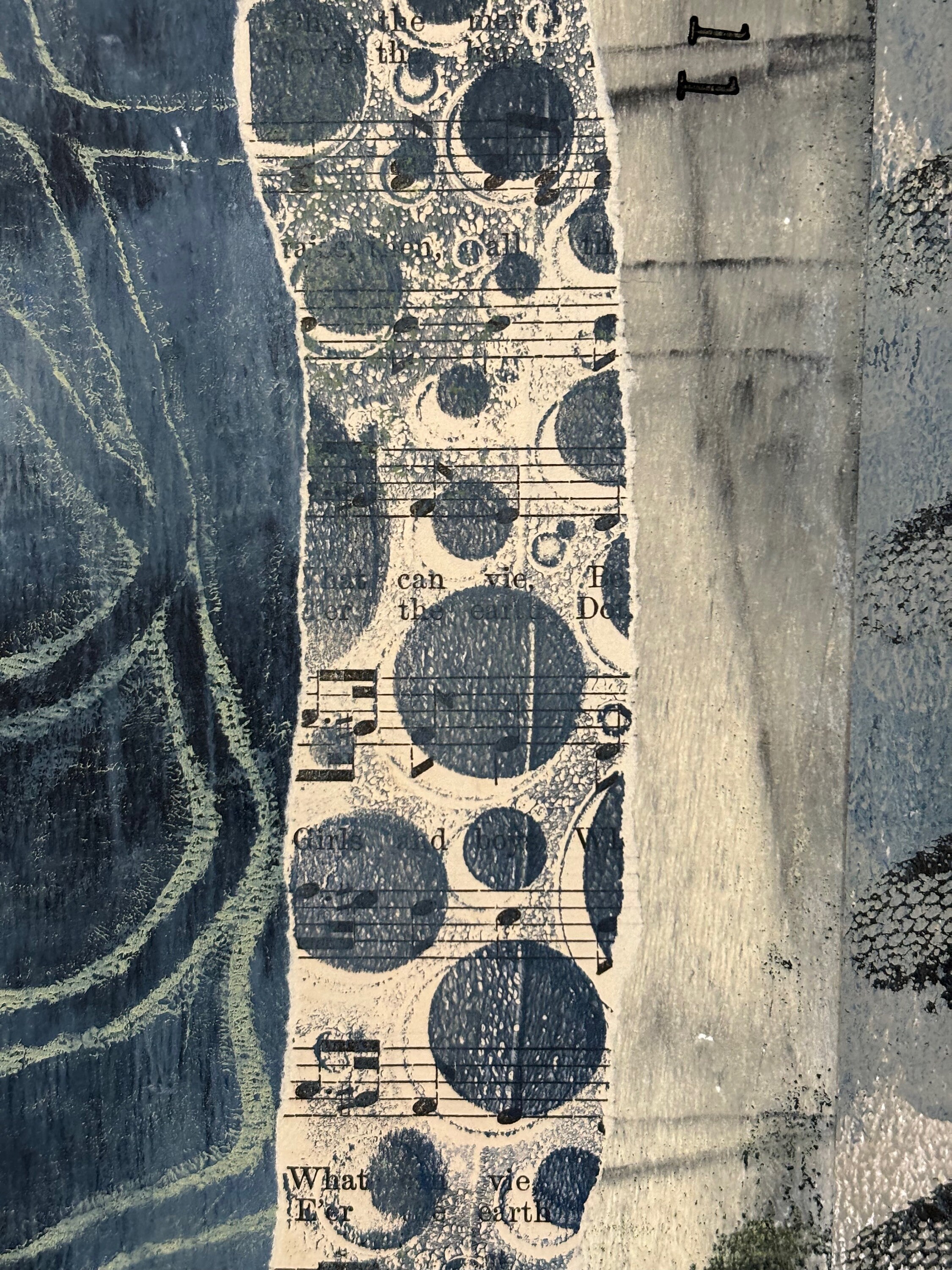 Mixed Media Collage: Blue Eyes - Etsy